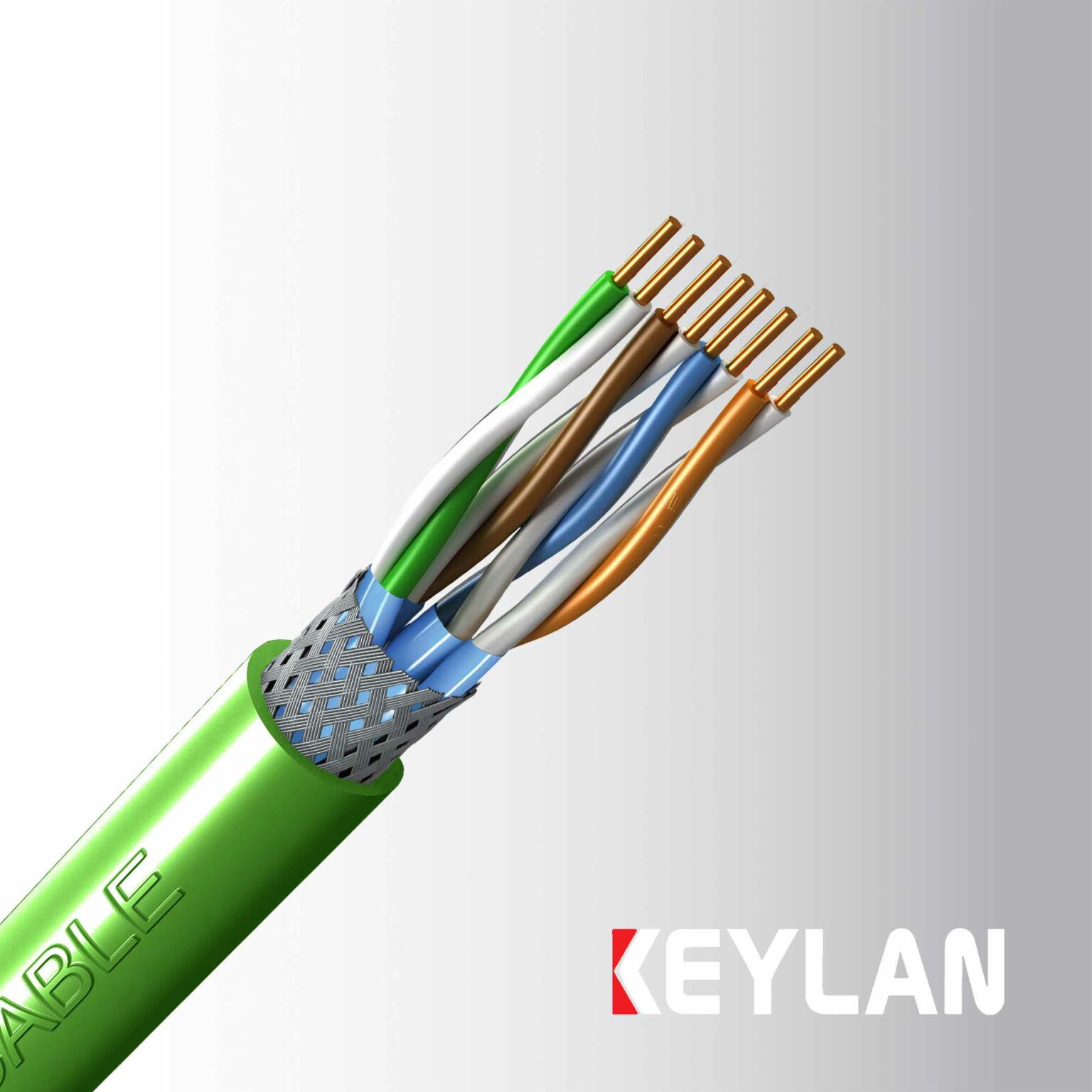 Category 7 S/FTP 4 Pair LAN Cable - Keystone Cable