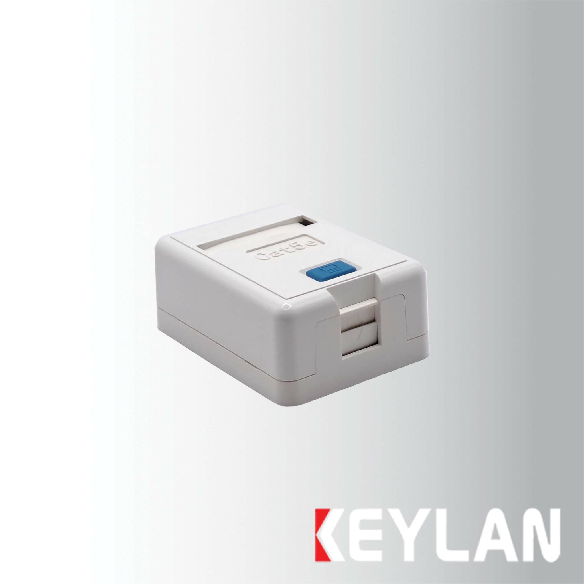 1-Port Shuttered Surface Mount Box - Keystone Cable