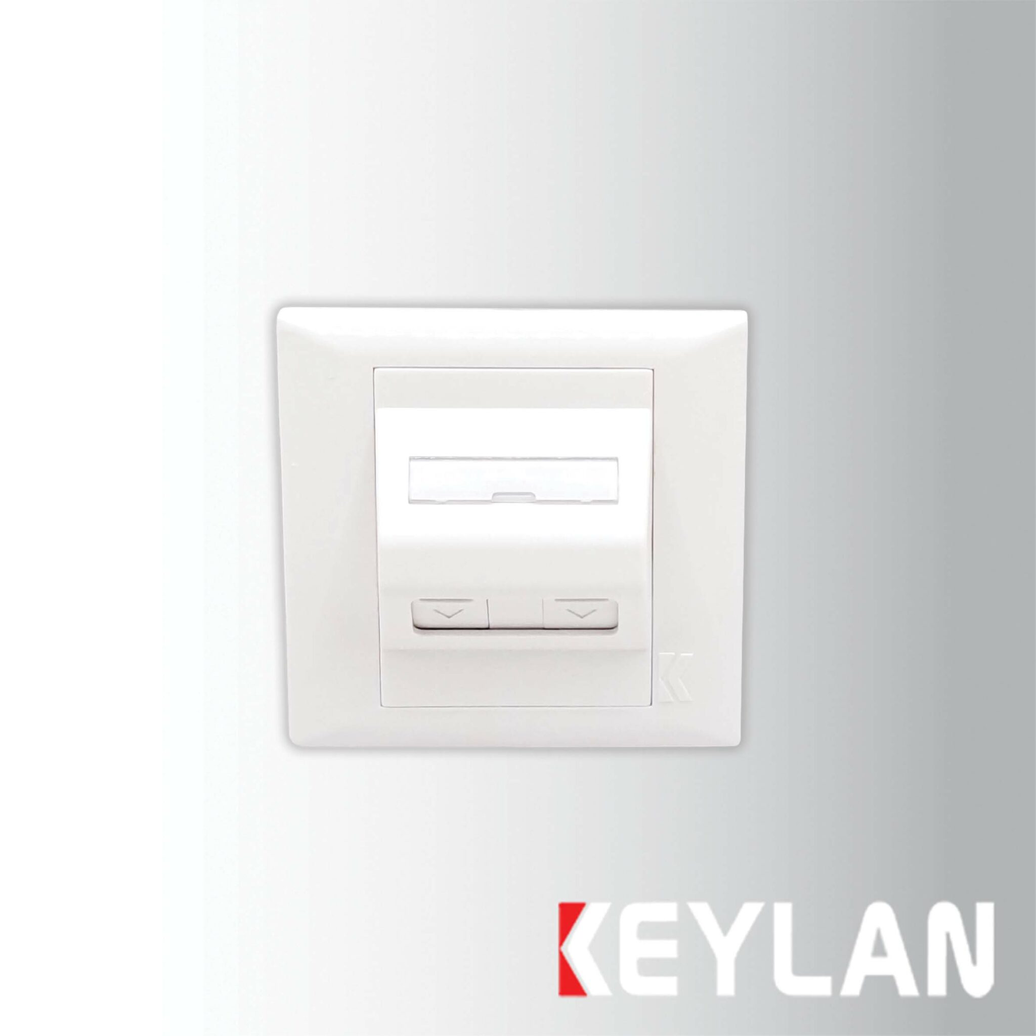 2-Port Angled Shuttered Faceplate - Keystone Cable